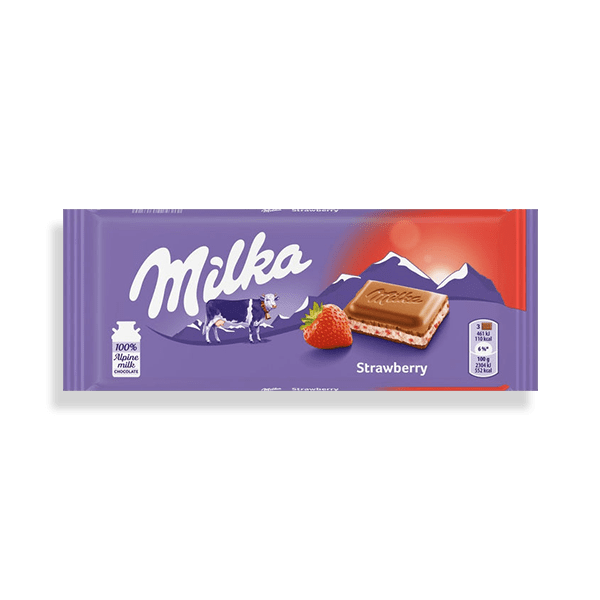 Milka Strawberry Chocolate Bar | Exoticers