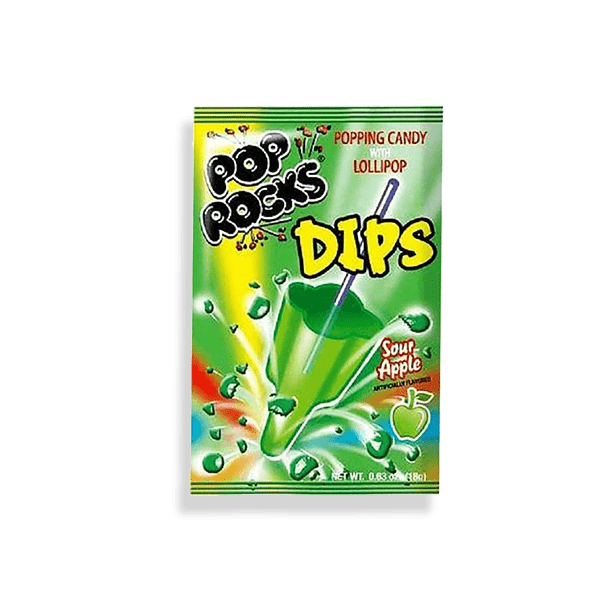 Pop Rocks Sour Apple Dips Popping Candy | Exoticers