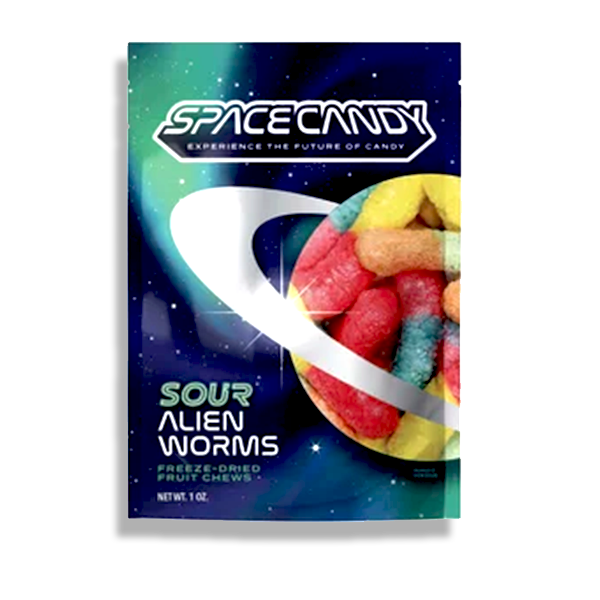 Space Candy Freeze-Dried Sour Alien Worms | Exoticers